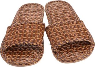 Frcolor Pantoufles Intérieur Rotin Sandales Pour Semelle Antidérapante Chaussures Simples Pour Maison