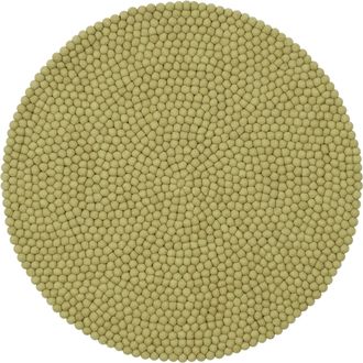 myfelt Pitt Filzkugelteppich - Ø 50 cm, ideal für Schlaf-, Wohn-, Kinderzimmer, Flur & Bad