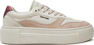 Calvin Klein Sneakers Calvin Klein Ff Cupsole Lace Up W/Ml Mix M HW0HW02125 Beige
