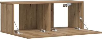 Generic TV Schrank mit 2 Klappt&uuml;ren, TV M&ouml;bel, H&auml;ngeboard, Lowboard, Fernsehschrank, Fernsehtisch, Sideboard, Holzwerkstoff(Wei&szlig; 80x30x30cm) (80x30x30cm)