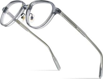 Generic Monture de lunettes en acétate pour hommes rétro vintage pour femmes, gris, taille unique 2026