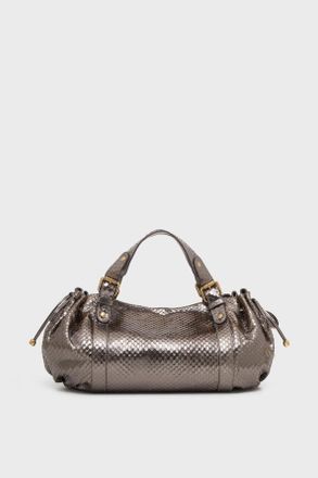 Gerard Darel Sac &agrave; main en cuir m&eacute;tallis&eacute; effet python - 24H