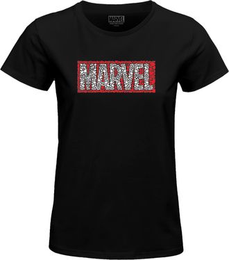 MARVEL Damen Womarcots037 T-Shirt, Schwarz, XXL