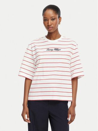 Tommy Hilfiger T-Shirt Classic WW0WW50948 Wei&szlig; Relaxed Fit