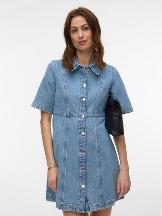 Vero Moda Jeanskleid Daisy 10346217 Blau Standard Fit