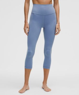 lululemon Align Crop Leggings mit hohem Bund f&uuml;r Frauen - 58 cm - Gr&ouml;&szlig;e 10 in Washed Denim