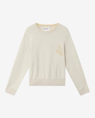 Isabel Marant Pull Lanta - Femme - Gris Clair-jaune Clair - Taille34 - Marant &Eacute;toile