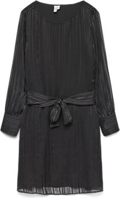 Vero Moda Vero Moda Vmgedna Robe abk pour Femme L/S WVN Btq GA, Noir, M