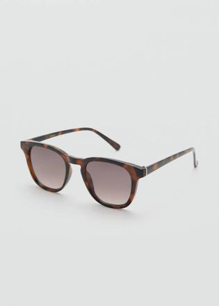 Mango Lunettes de soleil monture ronde chocolat - Homme - Taille unique - MANGO MAN