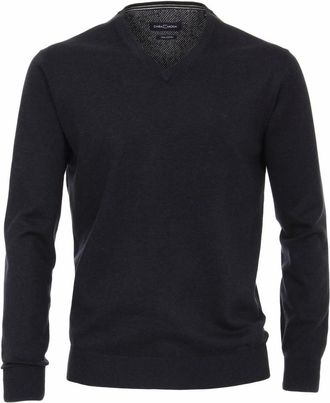 Casamoda Vielseitiger Herren V-Ausschnitt Pullover - - Knitwear - Herren - Schwarzk - 4XL