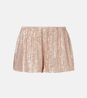 Norma Kamali Shorts Boyfriend Elephant mit Pailletten