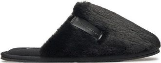 Calvin Klein Jeans Hausschuhe Hotel Slipper Fur After Glow YW0YW01593 Schwarz