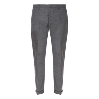 Dondup Homme, Pantalons, Gris, Taille: W33 Pantalon Gris En Laine Longueur Cheville