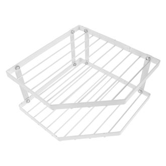 NUOBESTY Eckregal K&uuml;che Metall 2 St&ouml;ckig Platzsparend Topfst&auml;nder Gew&uuml;rzregal Arbeitsplatte Robust Korrosionsbest&auml;ndig