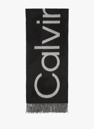 Calvin Klein Echarpe &agrave; logo en laine