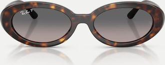 Ray-Ban Rb2223 - Lunettes de soleil ovales &agrave; verres polaris&eacute;s gris - Havane-Marron