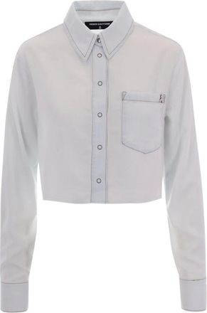 Patrizia Pepe Femme, Blouses et Chemises, Bleu, Taille: 42 FR Camicia/Blouse
