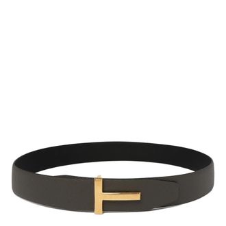 Tom Ford Rauchgrauer Wendeg&uuml;rtel aus Leder - - Accessories - Herren - Grau - 90 CM