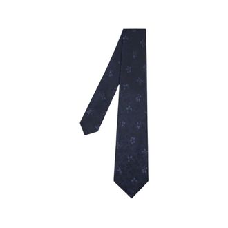 Paul Smith Cravate Florale Tonale - Homme - Accessoires - Bleu - Taille: ONE Size