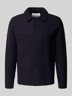 Roy Robson Slim Fit Hemdjacke mit Kentkragen und Brusttaschen