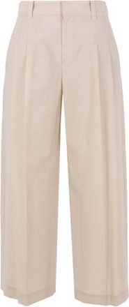 Brunello Cucinelli Femme, Pantalons, Beige, Taille: 36 FR Wide Pantalons