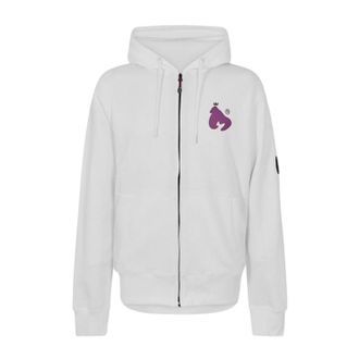 Money Clothing Hoodie mit durchgehendem Rei&szlig;verschluss f&uuml;r Herren (Wei&szlig;)