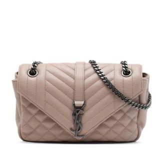 Saint Laurent Pre-owned The College Shoulder Bag - Femme - Pre-owned - Brun - Taille: ONE Size