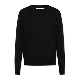 Ami Wollpullover mit Logo - - Knitwear - Herren - Schwarzk - 2XL