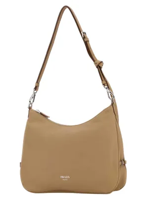 Prada Womens Beige Leather Large Prada Fold Shopping Bag Sabbia Borse A Mano