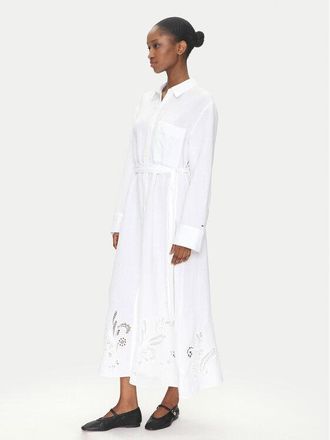 Tommy Hilfiger Hemdkleid WW0WW45939 Weiß Loose Fit