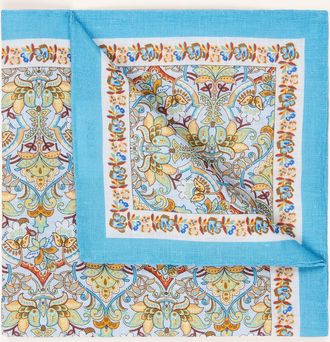 Eton Einstecktuch Aus Leinen blau