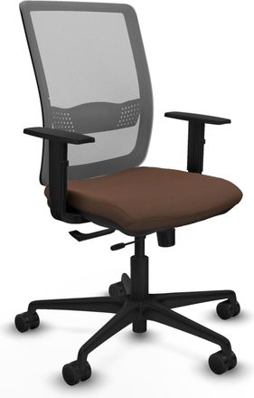 Piqueras y Crespo Haches Computer-Schreibtischstuhl mit 1D-Armen, h&ouml;henverstellbare Lendenwirbelst&uuml;tze, ausgestattet mit Syncro/Traslack und injiziertem Schaumstoff, Gr