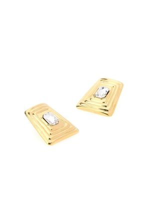 Alessandra Rich Womens Gold Metal Earrings Crygold Orecchini