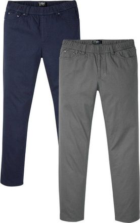 Bonprix Schlupfhose (Packung, 2-tlg., 2) Regular Fit Schlupfhose mit Komfortbund, Straight (2er Pack)