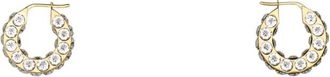 Amina Muaddi Femme, Accessoires, Jaune, Taille: ONE Size Small Jaheel Hoop Earrings