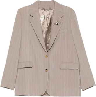 Golden Goose Femme, Vestes, Gris, Taille: 36 FR Blazer Gessato Decorato