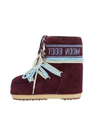 Moon Boot Bottines Low en Daim Bordeaux