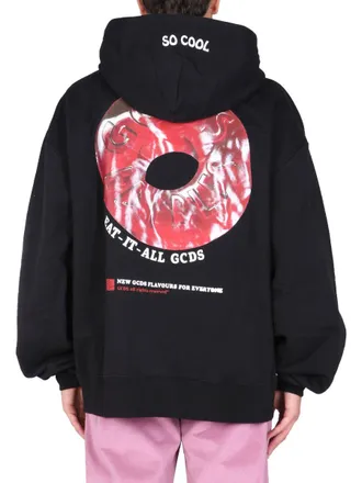 GCDS Hooded Sweatshirt - Black