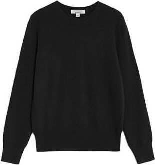 Marks and Spencer Pull Pur Cachemire &agrave; col Rond Noir Femmes UK 18 (EU 46)