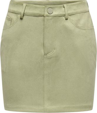 Only ONLDIANE Faux Suede Life Skirt CC OTW, Grün, M