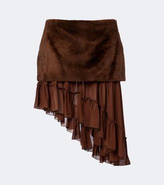 Jacques Wei Mini-jupe en shearling