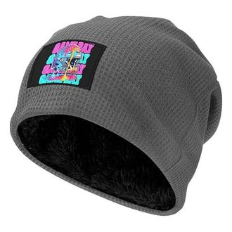 Ahdyr Bonnet en Maille gaufr&eacute;e Style Football am&eacute;ricain, Chaud et Chaud pour lhiver, pour Hommes et Femmes, Noir