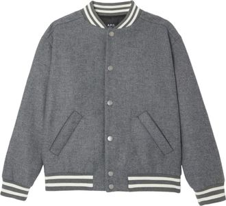 A.P.C. veste boutonnée Micky à rayures - Gris