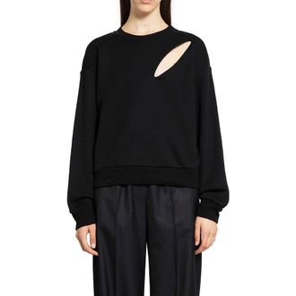 Alexander McQueen Womens Black Cotton Sweatshirt Clothing