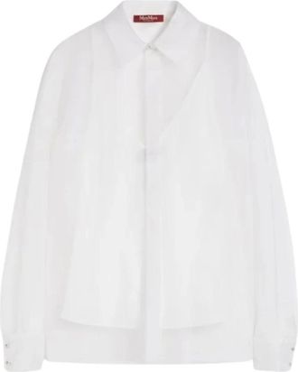 Max Mara Femme, Blouses et Chemises, Blanc, Taille: 42 FR Chemises