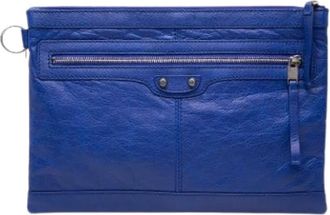 Balenciaga Pre-owned Vintage Clutch - Femme - Pre-owned - Bleu - Taille: ONE Size