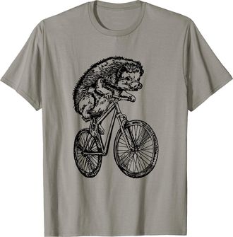 Seembo Igel Radfahren Fahrrad Lustiges Tier Biker Reitrad T-Shirt