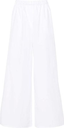 Max Mara Femme, Pantalons, Blanc, Taille: 34 FR Pantalon &Eacute;l&eacute;gant &agrave; Imprim&eacute; Logo