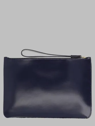 Sophie Hulme Womens Leather Pouch Blue Clutch Bags