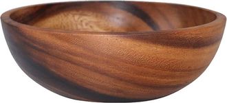 Hemoton Natürliche Holzschale Salatschüssel für Reissuppe Nudeln Mischen üsli Snacks Servieren Schüssel Größe XL